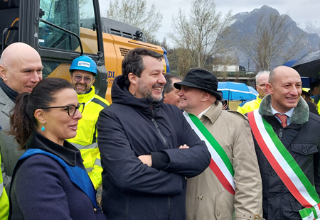 Con il Ministro Matteo Salvini la posa della prima pietra del 'Quarto ...