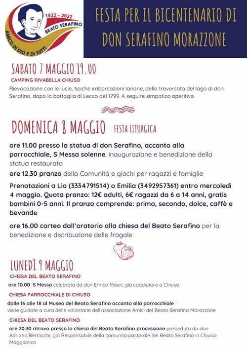 Lecco, bicentenario del Beato Serafino: le iniziative entrano nel vivo ... Lecco, bicentenario del Beato Serafino: le iniziative entrano nel vivo ...