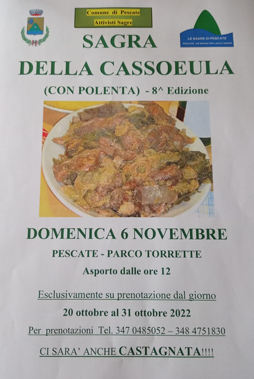 Pescate: il 6 torna la Sagra della Cassoeula al Parco Torrette ...