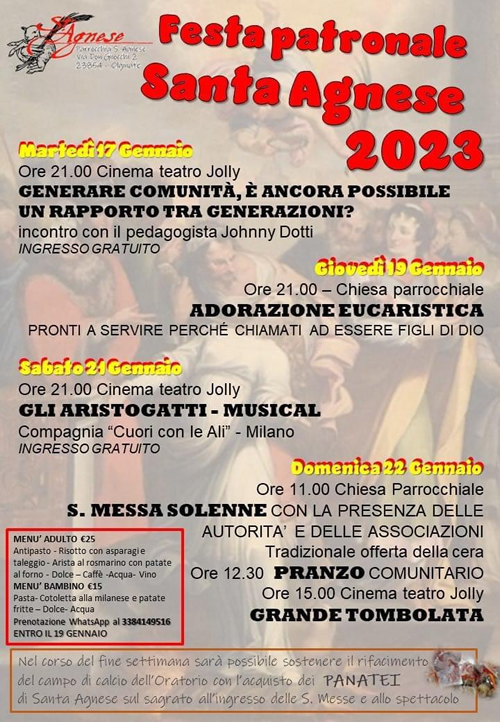 Olginate celebra la patrona S. Agnese: tornano anche i 'panatei ...